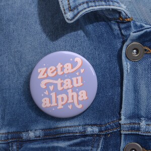 ZTA Pink and Purple Pin Buttons - Etsy