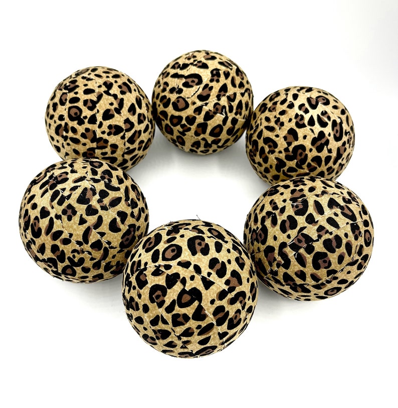 Leopard Print Fabric Wrapped Balls Bowl Filler Set - Etsy