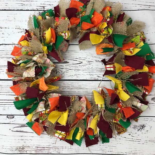 Fall Burlap Wreath - Etsy
