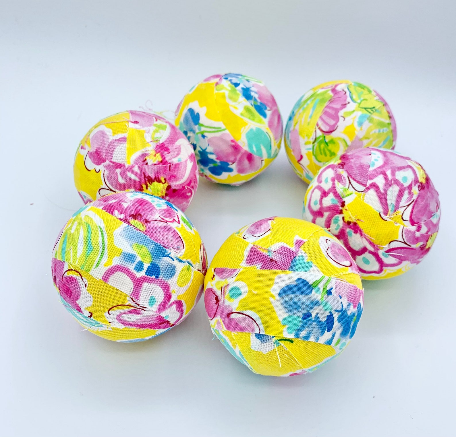 Spring Flower Bouquet Fabric Wrapped Balls Bowl Filler Set | Etsy