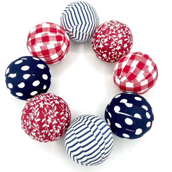 Patriotic Rag Balls - Etsy