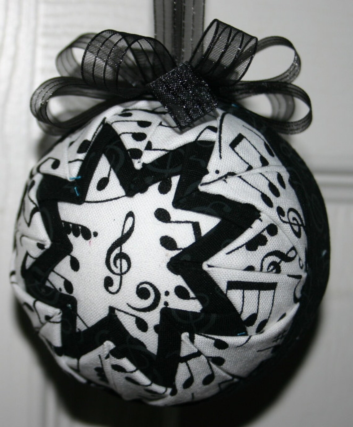 Music Notes Fabric Quited Ornament - Etsy