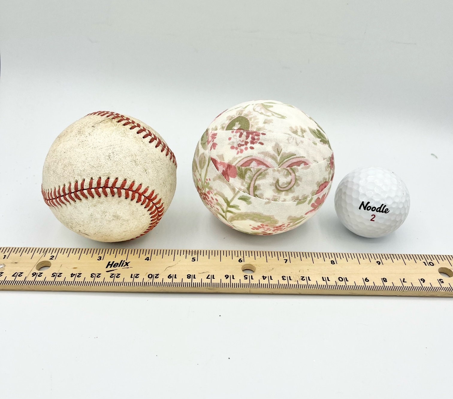 English Garden Fabric Wrapped Balls, Spring Bowl Filler, Set of 6, Home ...