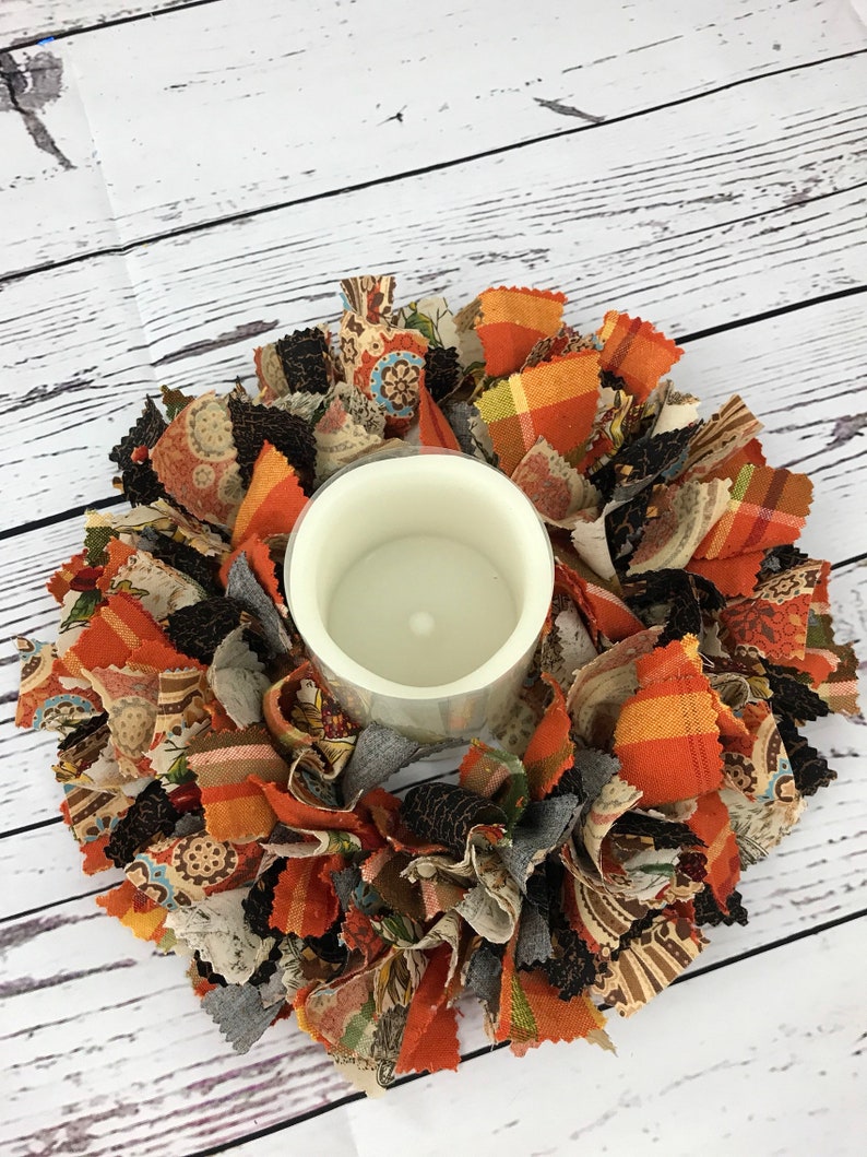 Thanksgiving Fall Table Centerpiece Wreath Candle - Etsy