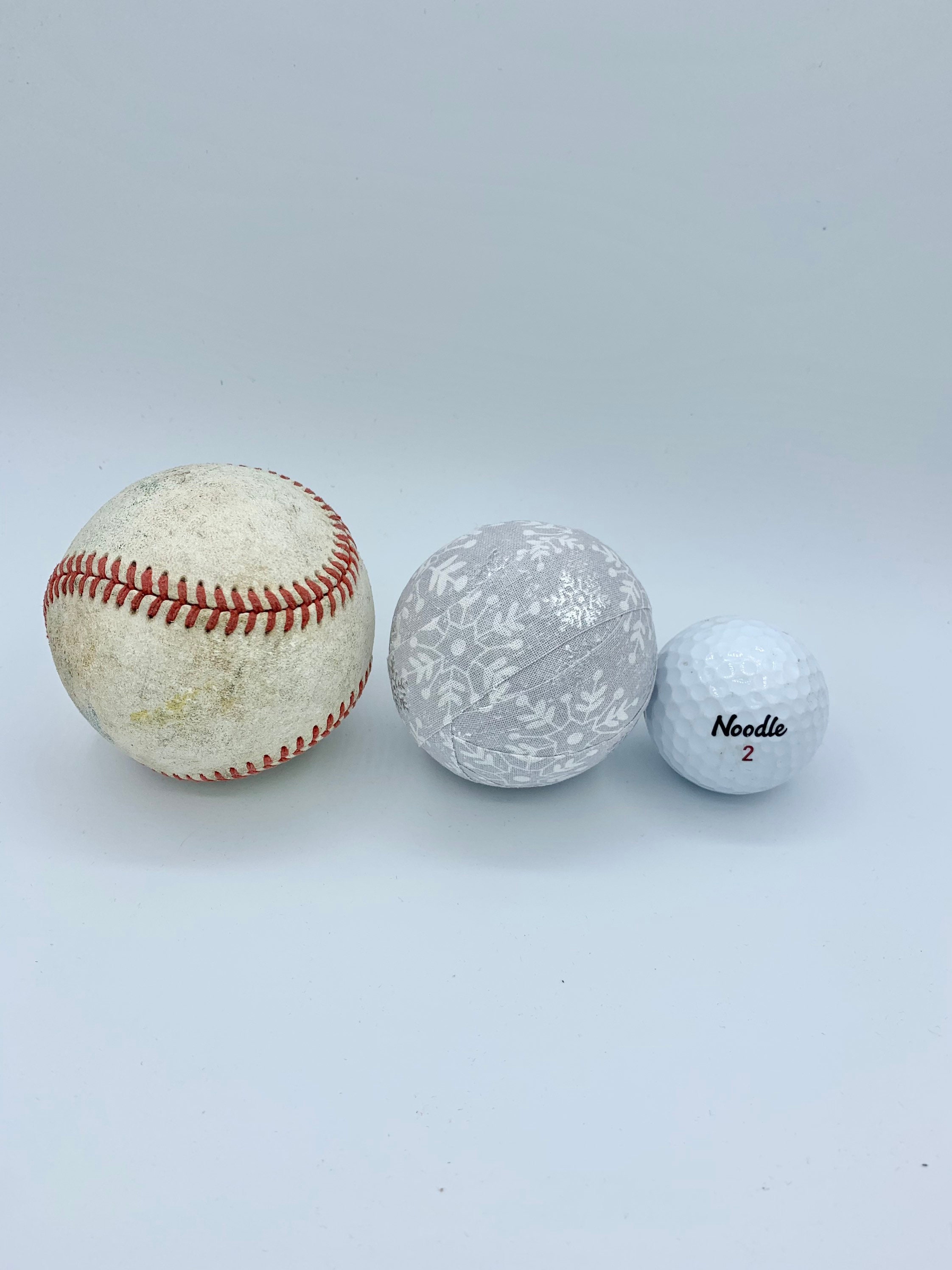 White Grey fabric wrapped balls wedding farmhouse decor | Etsy