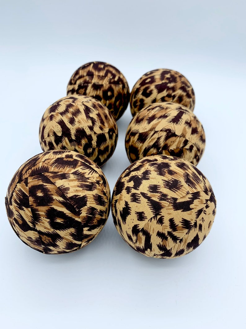 Leopard Print Fabric Wrapped Balls Bowl Filler Set - Etsy