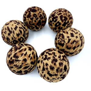 Leopard Print Fabric Wrapped Balls- Bowl Filler Set- Decorative Balls ...