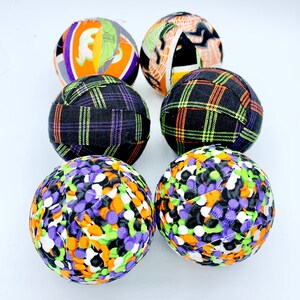 Halloween in Color Fabric Wrapped Balls Green Black Orange - Etsy