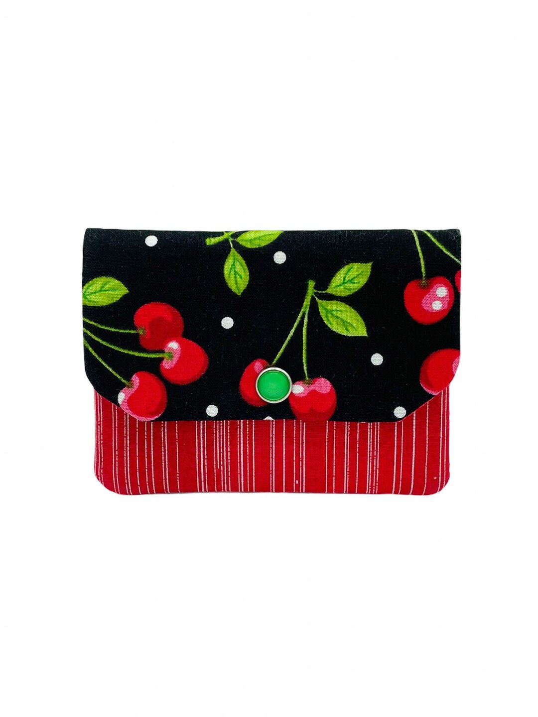 Cherry Wallet Cash and Card Wallet With Change Pouch Vegan - Etsy