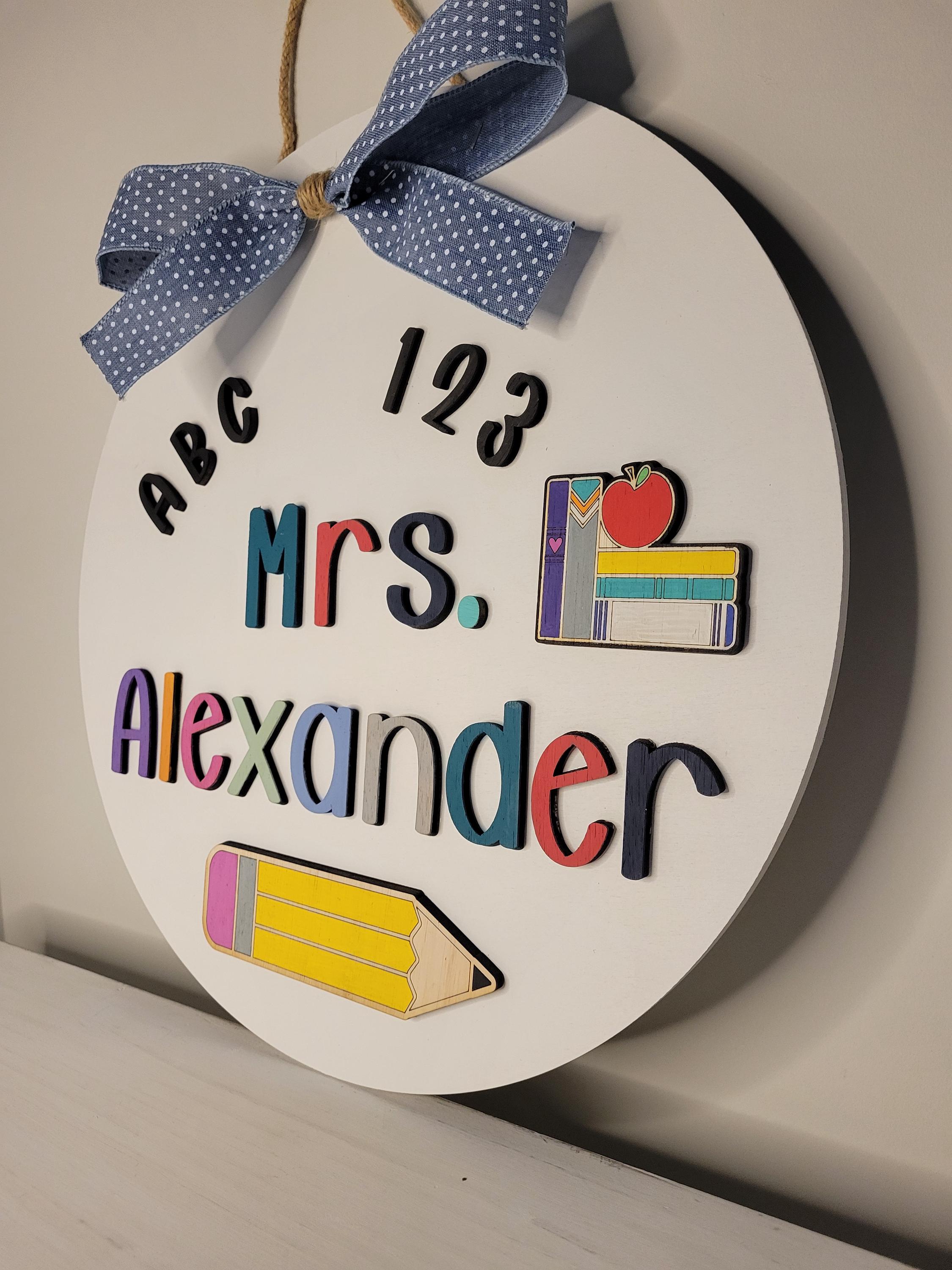 Back to School Door Sign Teacher Appreciation Teacher Christmas Gifts ...