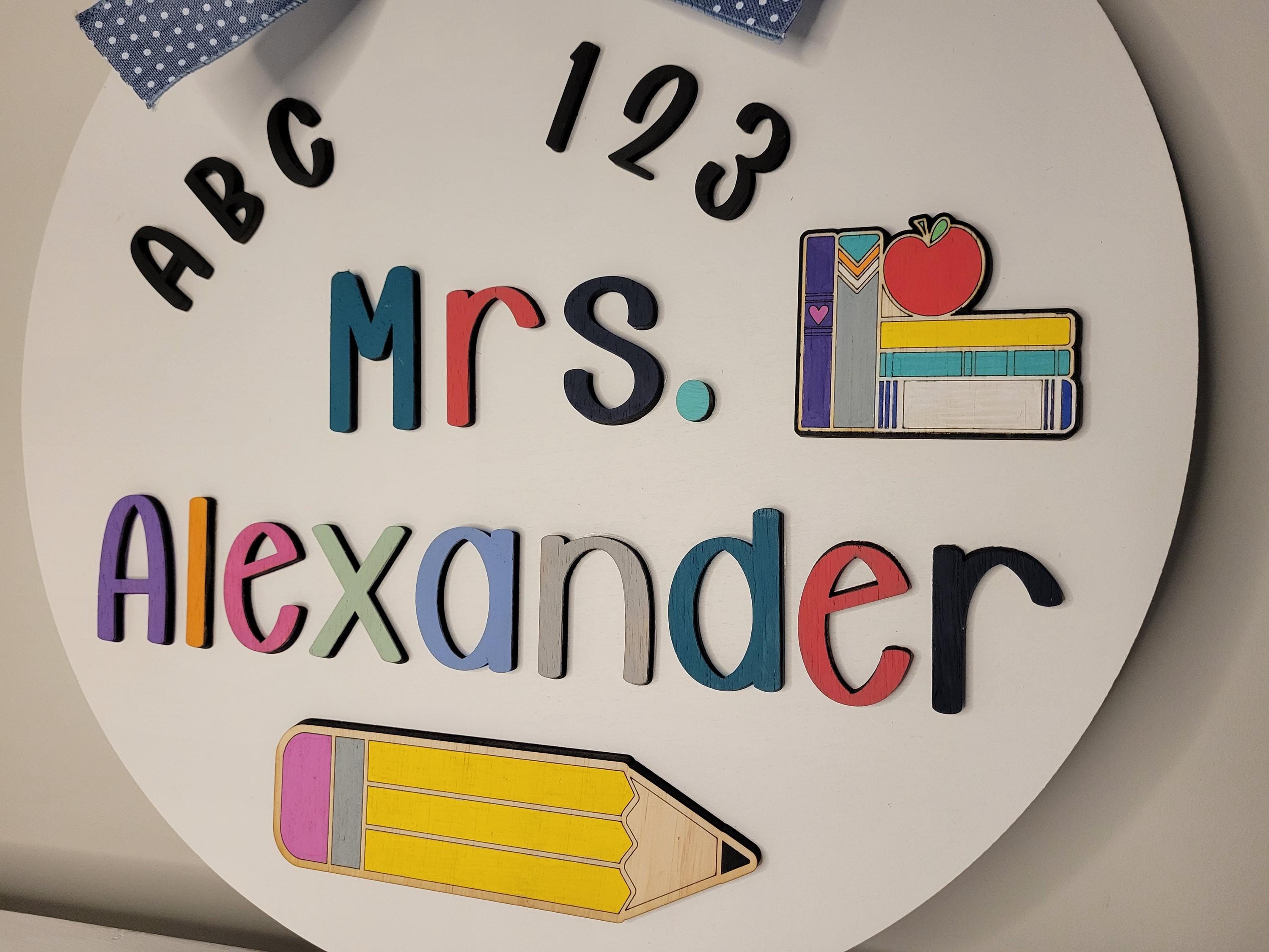 Back to School Door Sign Teacher Appreciation Teacher Christmas Gifts ...