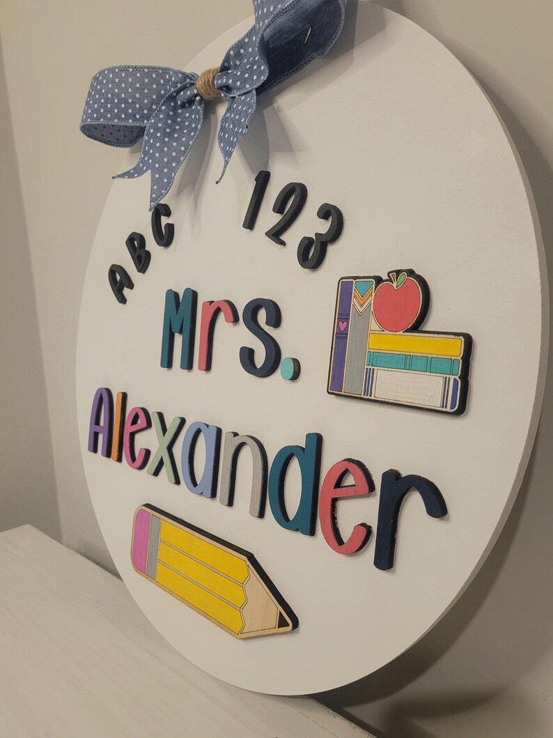 Back to School Door Sign Teacher Appreciation Teacher Christmas Gifts ...