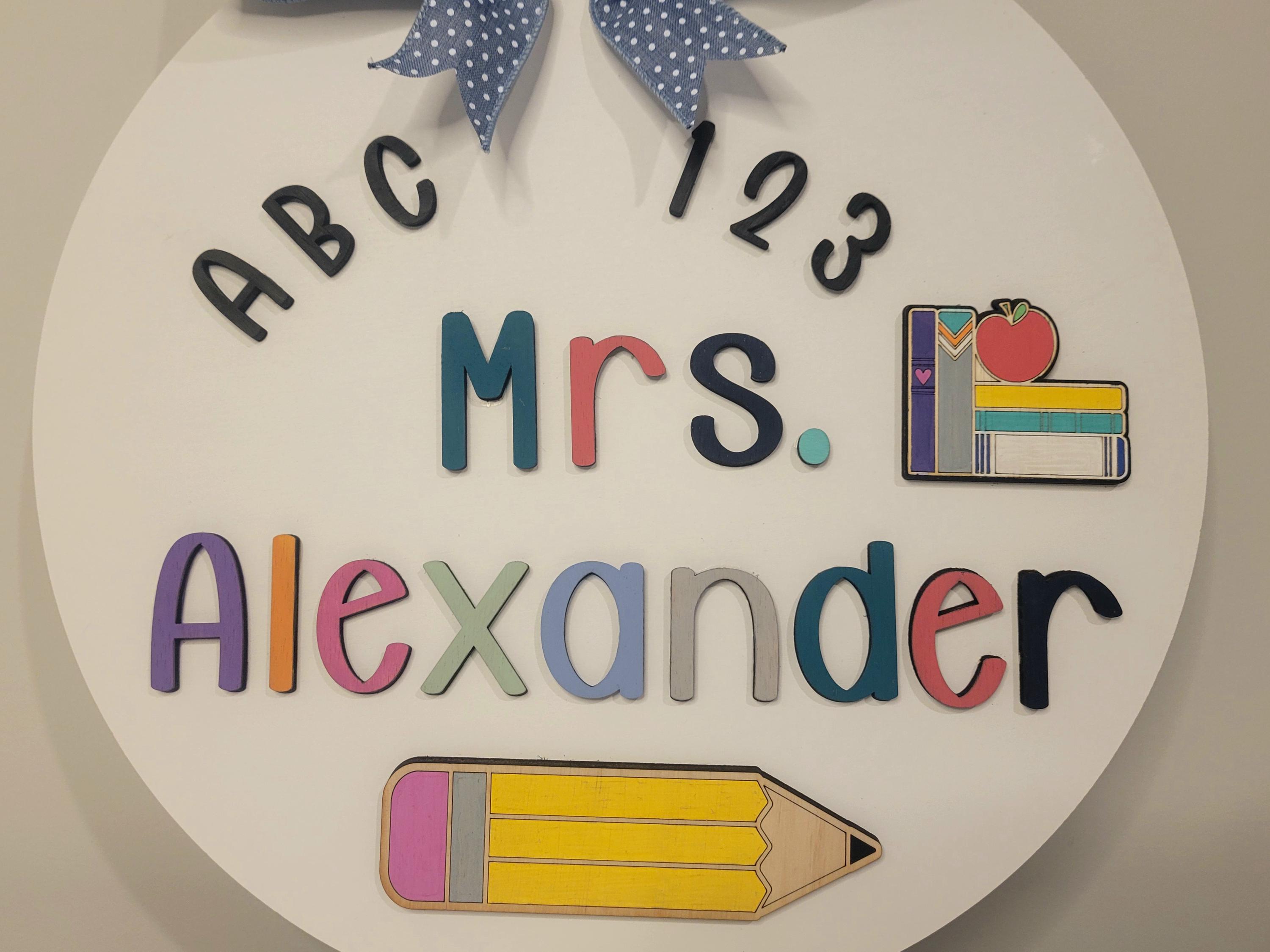 Back to School Door Sign Teacher Appreciation Teacher Christmas Gifts ...