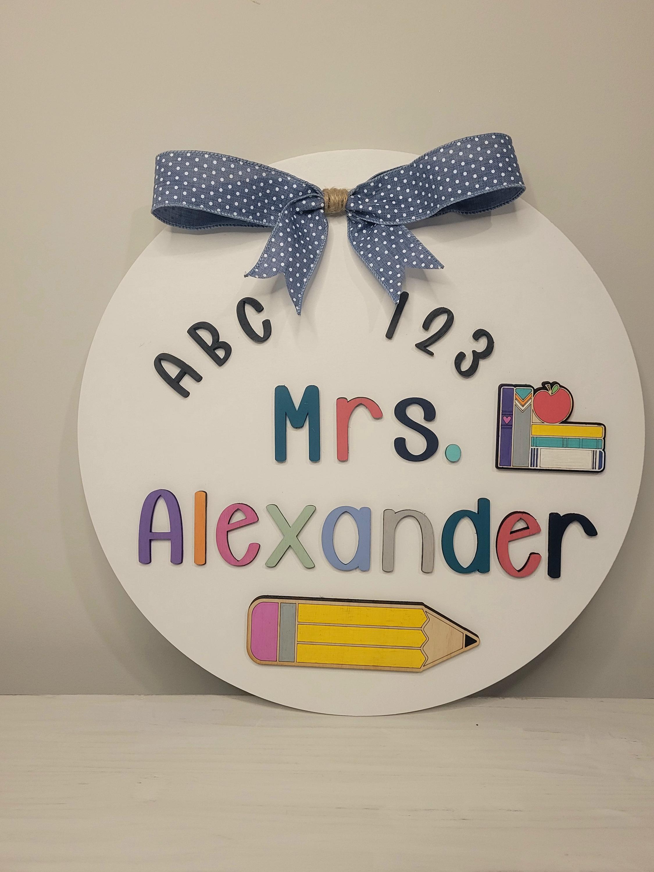 Back to School Door Sign Teacher Appreciation Teacher Christmas Gifts ...