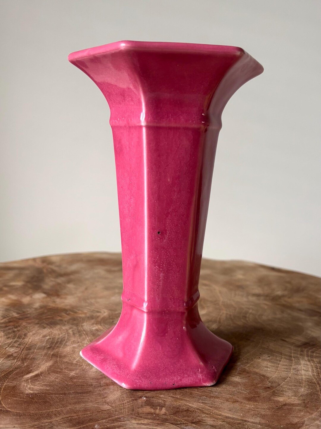 Rare 1923 Art Deco Wardle England Pottery Pink Hexagon Shsped Ceramic ...