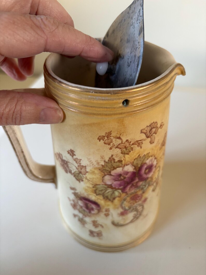 Rare C1891, S F & Co / S Fielding and Co ‘elm’ Floral Water Jug Pitcher ...