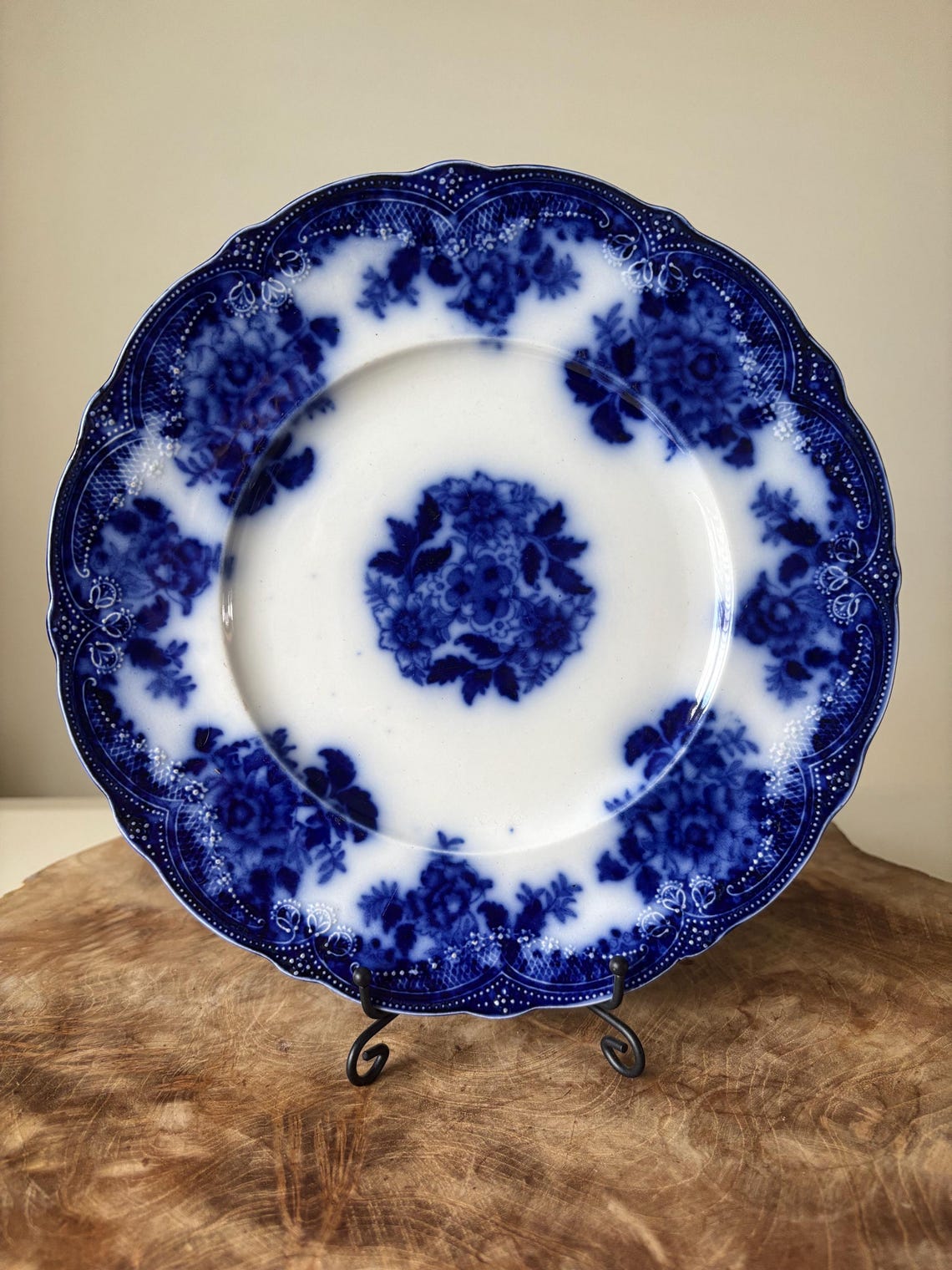 Rare C1891 Antique FWW - F W Winkle Flow Blue “waldorf” Pattern Semi ...
