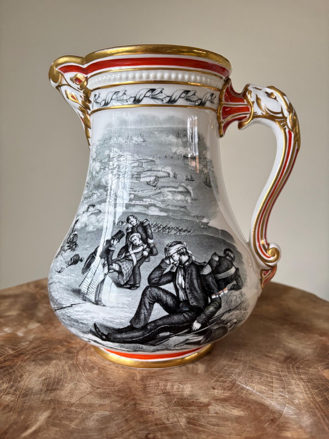 Very Rare C1855 Antique Royal Patriotic Fund Pitcher Jug, Crimean War ...