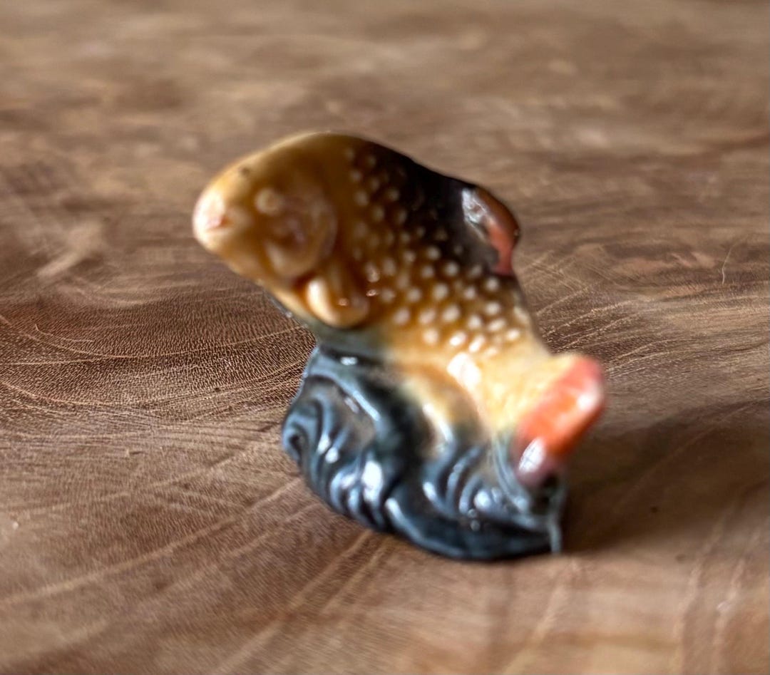 Vintage Wade England Whimsie Trout Fish Animal Collectable Ornament ...