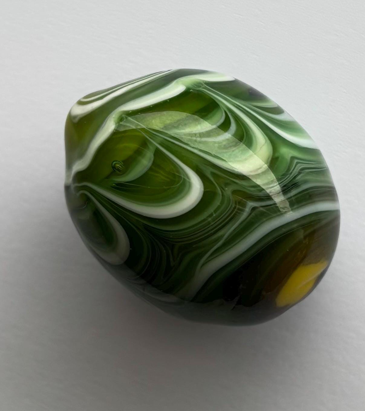 Vintage Beautiful Hand Blown Egg Oval Shaped Swirl Cloud Milk Glass ...