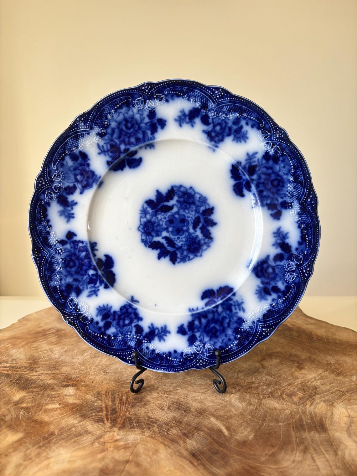 Rare C1891 Antique FWW - F W Winkle Flow Blue “waldorf” Pattern Semi ...