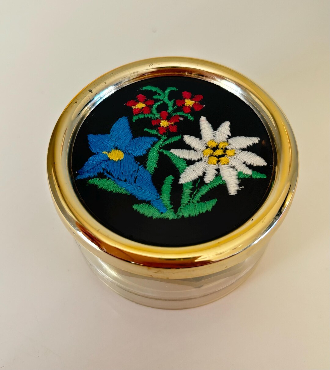 Vintage MAPSA Acrylic Flower Music Box With Swiss Movement Sound and ...