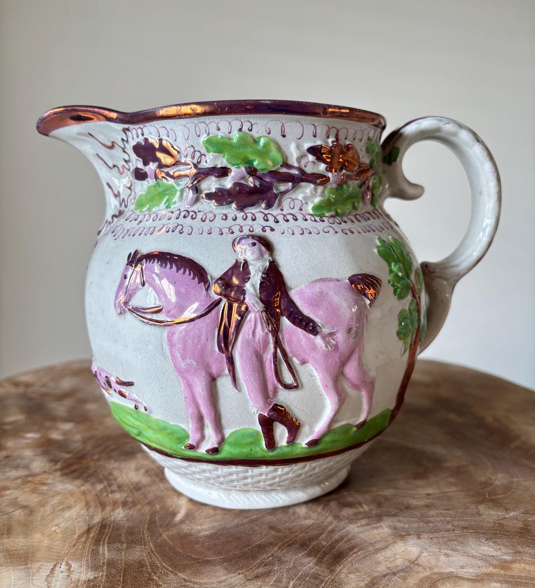 Very Rare C1830 Antique English Pearlware Sunderland Pink Violet Lustre ...