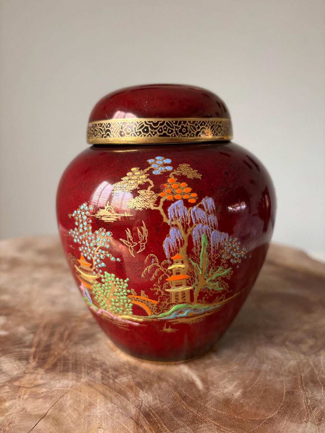 Rare Vintage Crown Devon Fieldings England, Red Rouge Royale, Temple ...