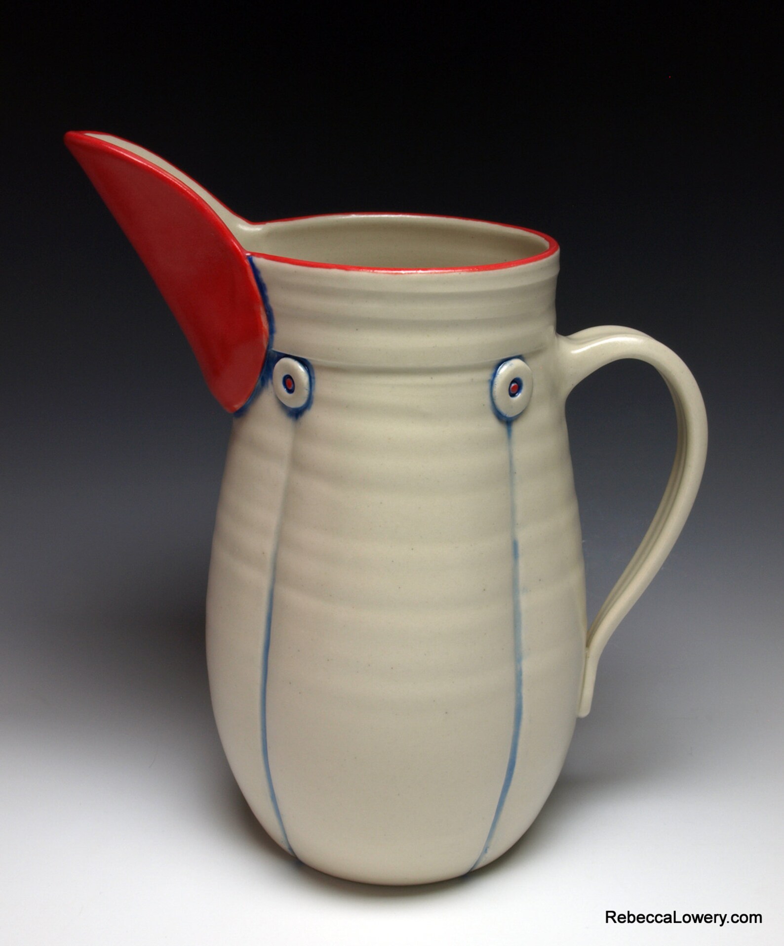 Button Ceramic Parrot Pitcher - Etsy