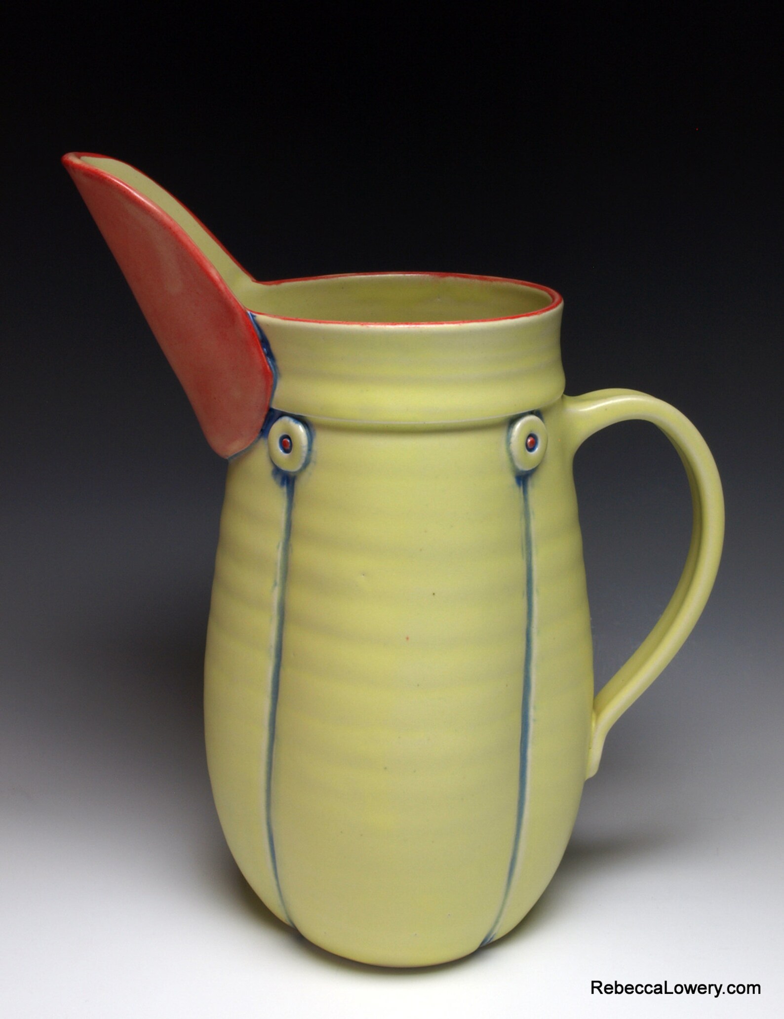 Button Ceramic Parrot Pitcher - Etsy