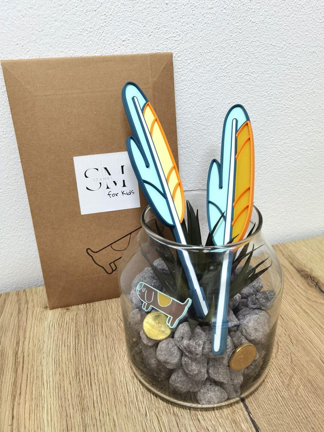 Bluey Magic Feather Wand Pen Bingo Heeler Prop Costume Accessory Blue ...