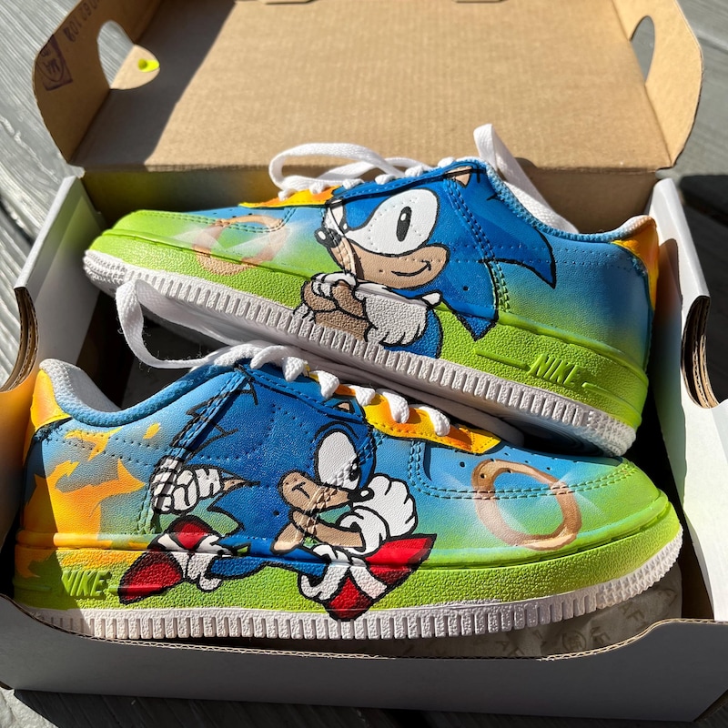 Sonic the Hedgehog Shoes - Etsy