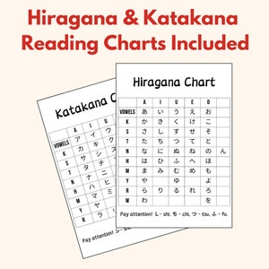 Hiragana and Katakana Flash Cards Printable Japanese for Beginners ...