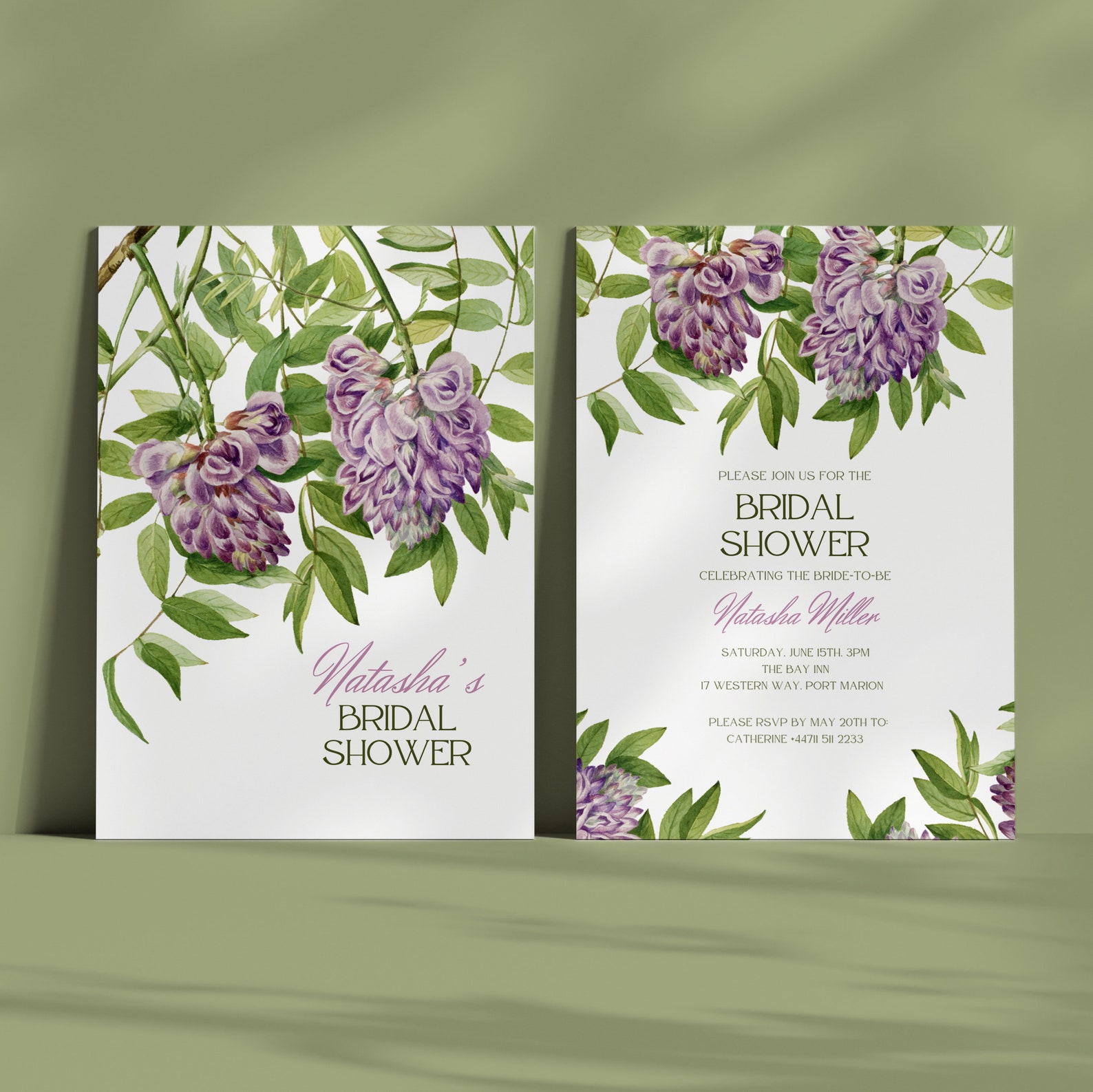 Hamptons Style Bridal Shower Invitation, Floral Invite Template ...