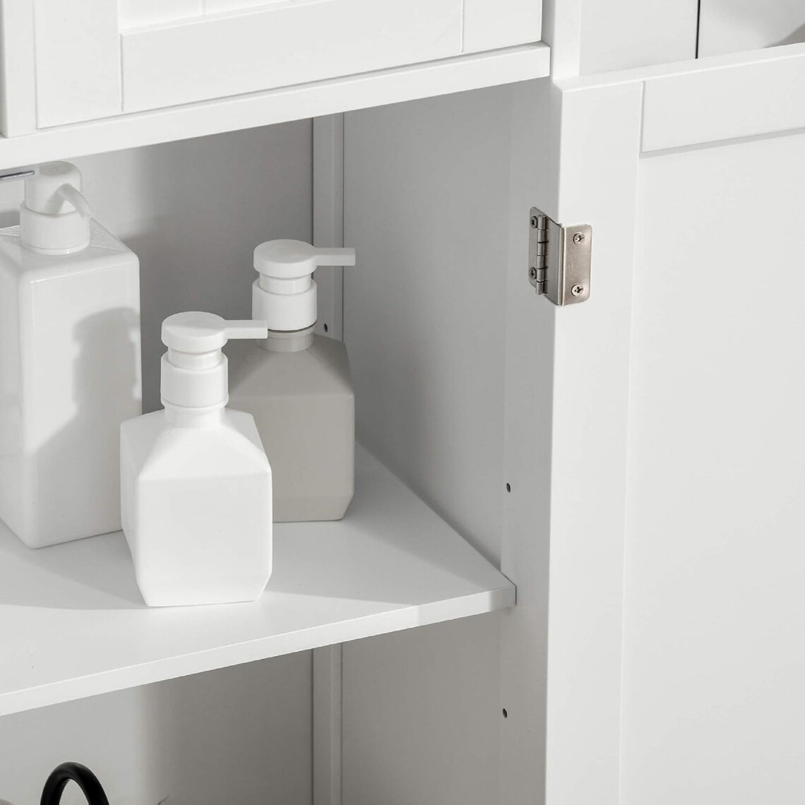 Bathroom Cabinet White Free Standing Bathroom Storage Cabinet With 2 ...