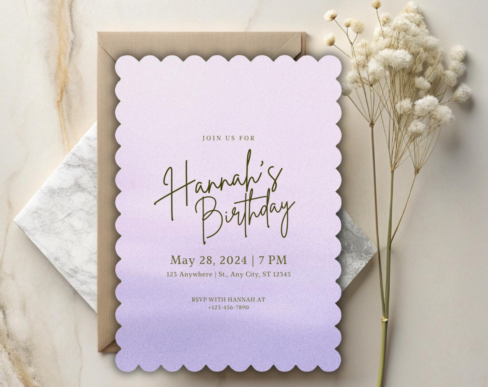 Watercolor Invitation ,watercolor Birthday Invitations ,purple Birthday ...