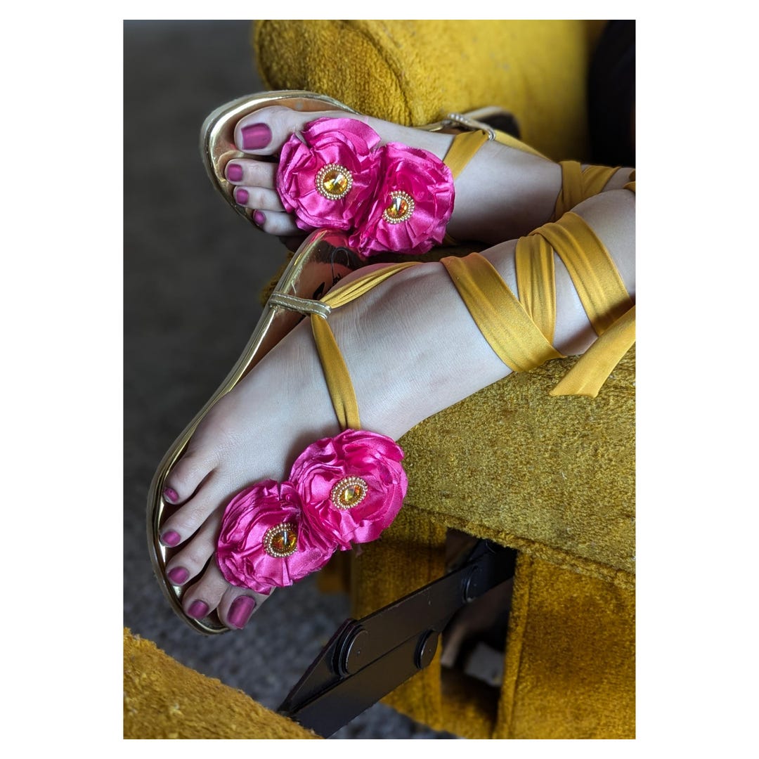 Sandalias Hechas a Mano, Lazos, Silk Fabric, Gladiadoras, Flores De ...
