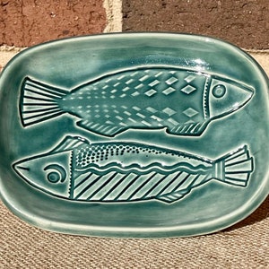 The FOUR FISHES Intaglio RUBBERSTAMP 7 X 9 Unmounted Rubber Stamping ...