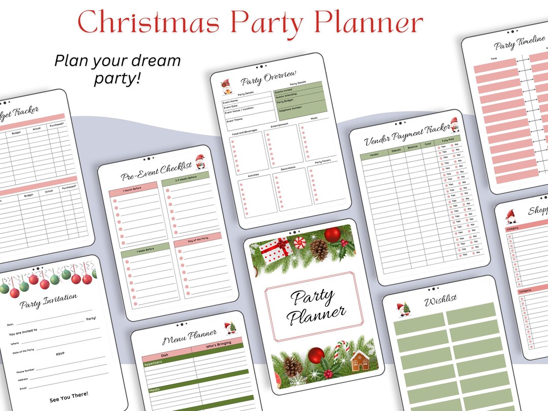 Printable Christmas Party Planner for the Perfect Holiday Party ...