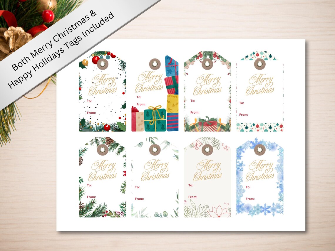 Printable Christmas and Holiday Gift Tags. Simply Print, Cut Out, and ...