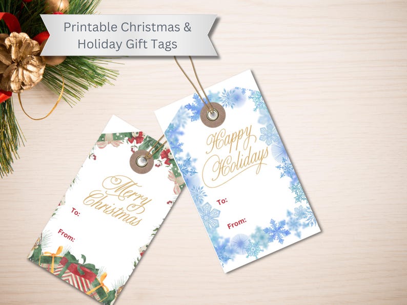 Printable Christmas and Holiday Gift Tags. Simply Print, Cut Out, and ...