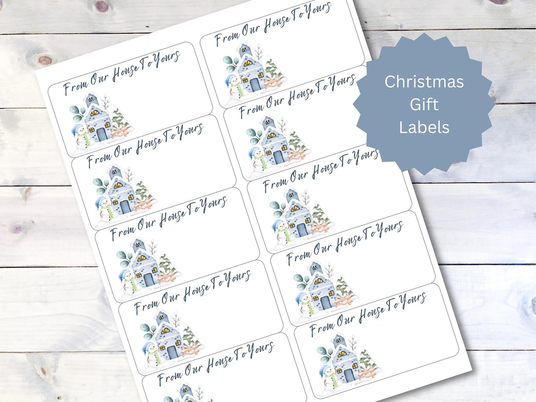 Printable Christmas Holiday Labels for Presents, Gift Baskets, Cookie ...