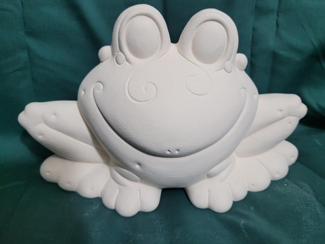 Ready to Paint Ceramic Bisque Frog - Etsy