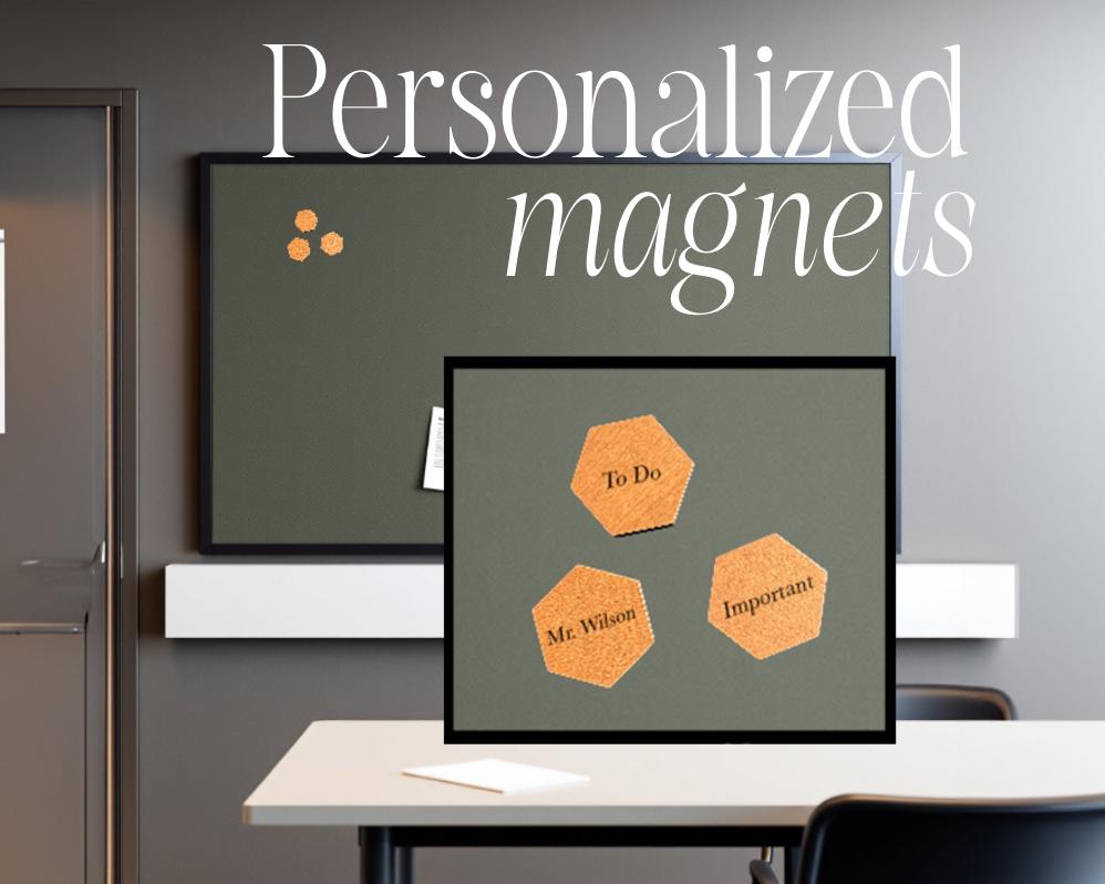 Personalized Wooden Hexagon Magnet Custom Laser Engraved Gift Wedding ...