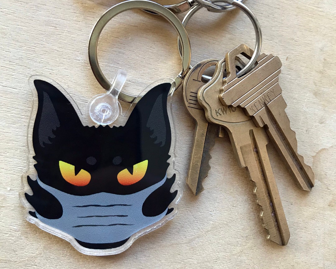 Wear A Mask Furry Keychain Acrylic Charm - Etsy