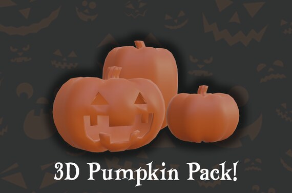 3D Printable Models Pack Pumpkin and Jack O Lantern Game - Etsy