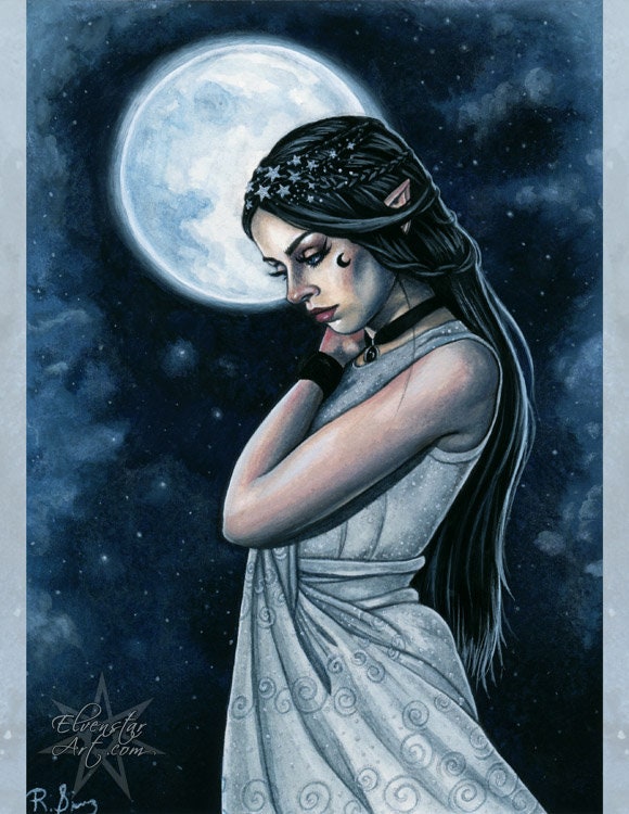 Wall Décor Home Décor wall art The Star Queen elf woman fantasy ...