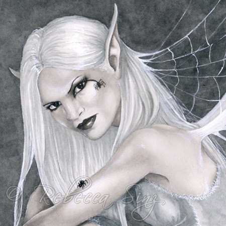 Silken Threads PRINT Fairy Gothic Spiders Webs White Grayscale | Etsy