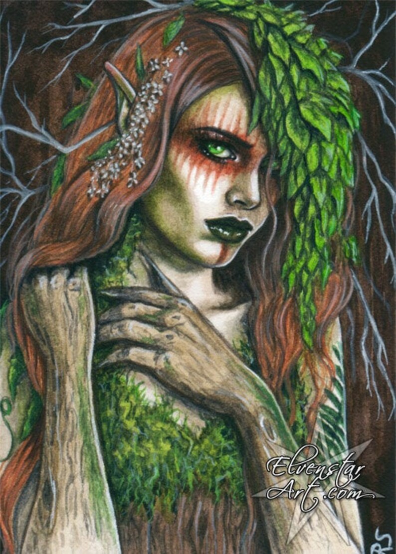 Seasonal Dryads PRINT Gothic Fantasy Art Women Nature Trees | Etsy
