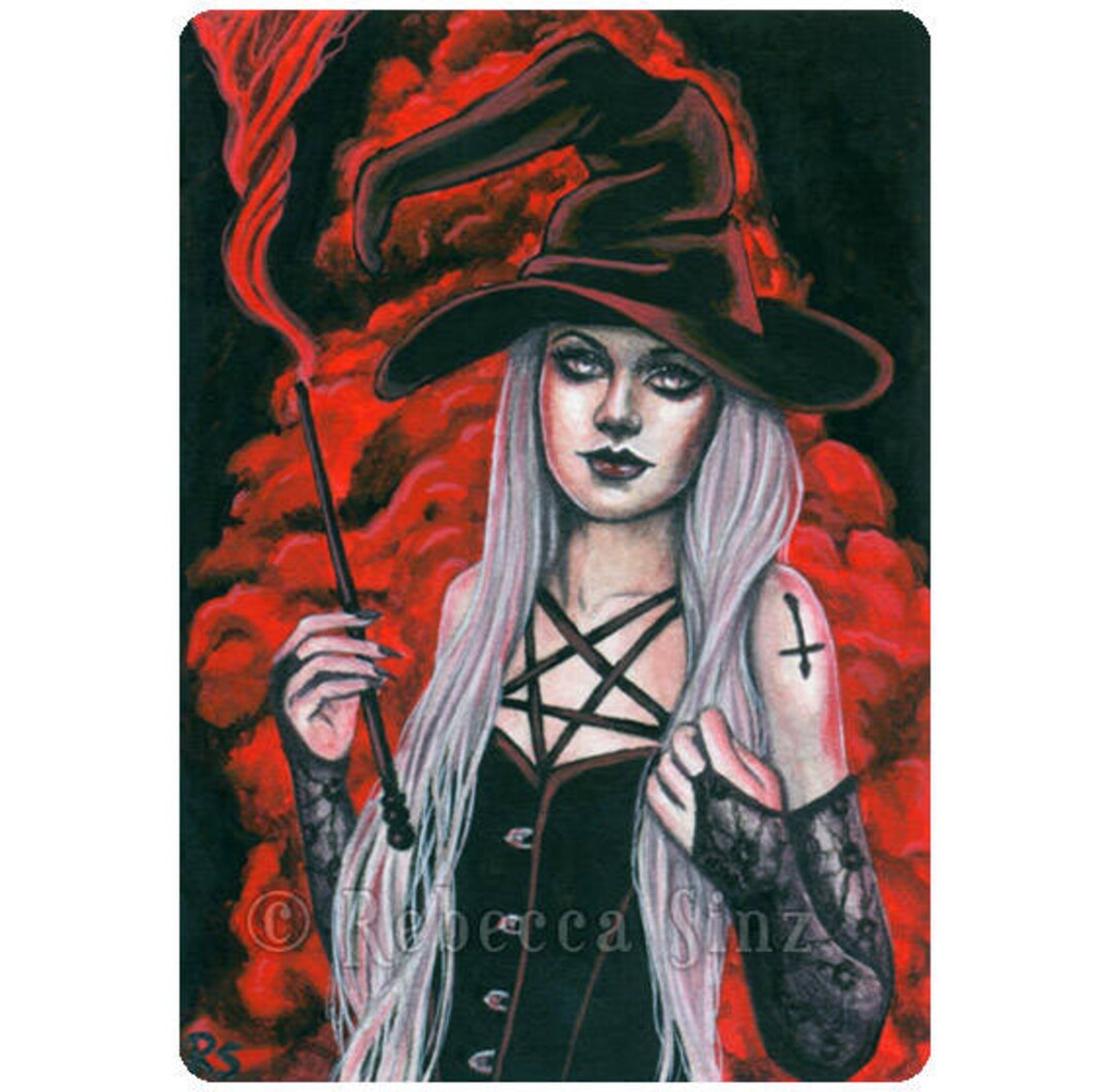Black Magic Limited Edition ACEO Print Gothic Witch Occult Witchcraft ...